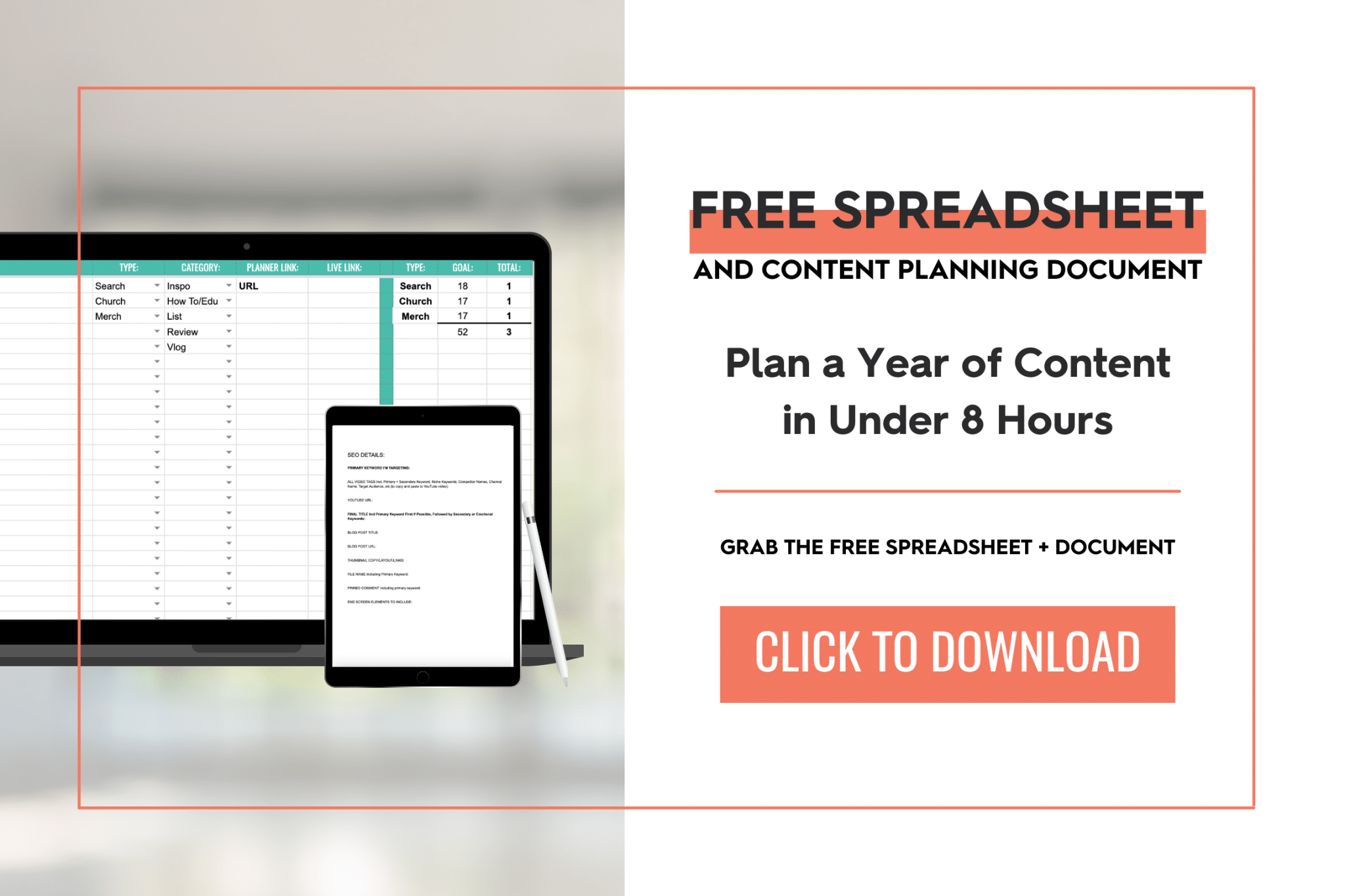 Create a Year of Content in Less Than 8 Hours - Content Calendar ...